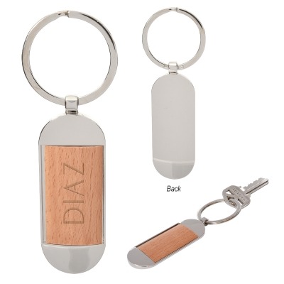 #4798 Brenham Woodtone Key Ring - Print Factory